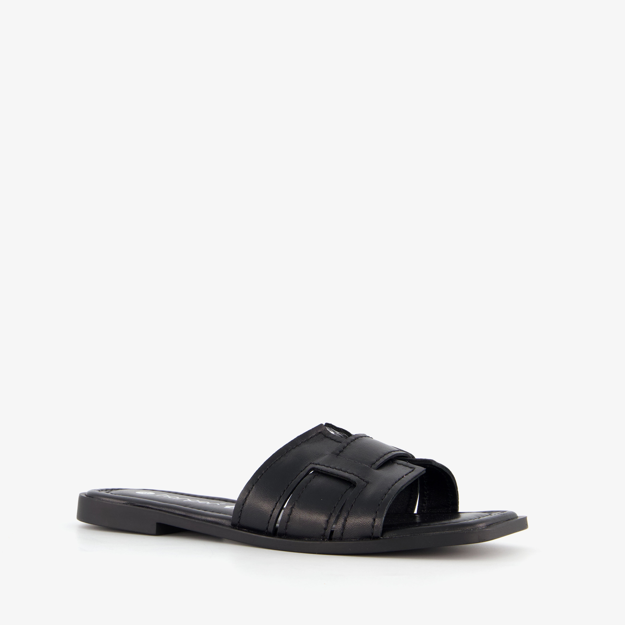 Harper leren dames slippers zwart online bestellen | Scapino