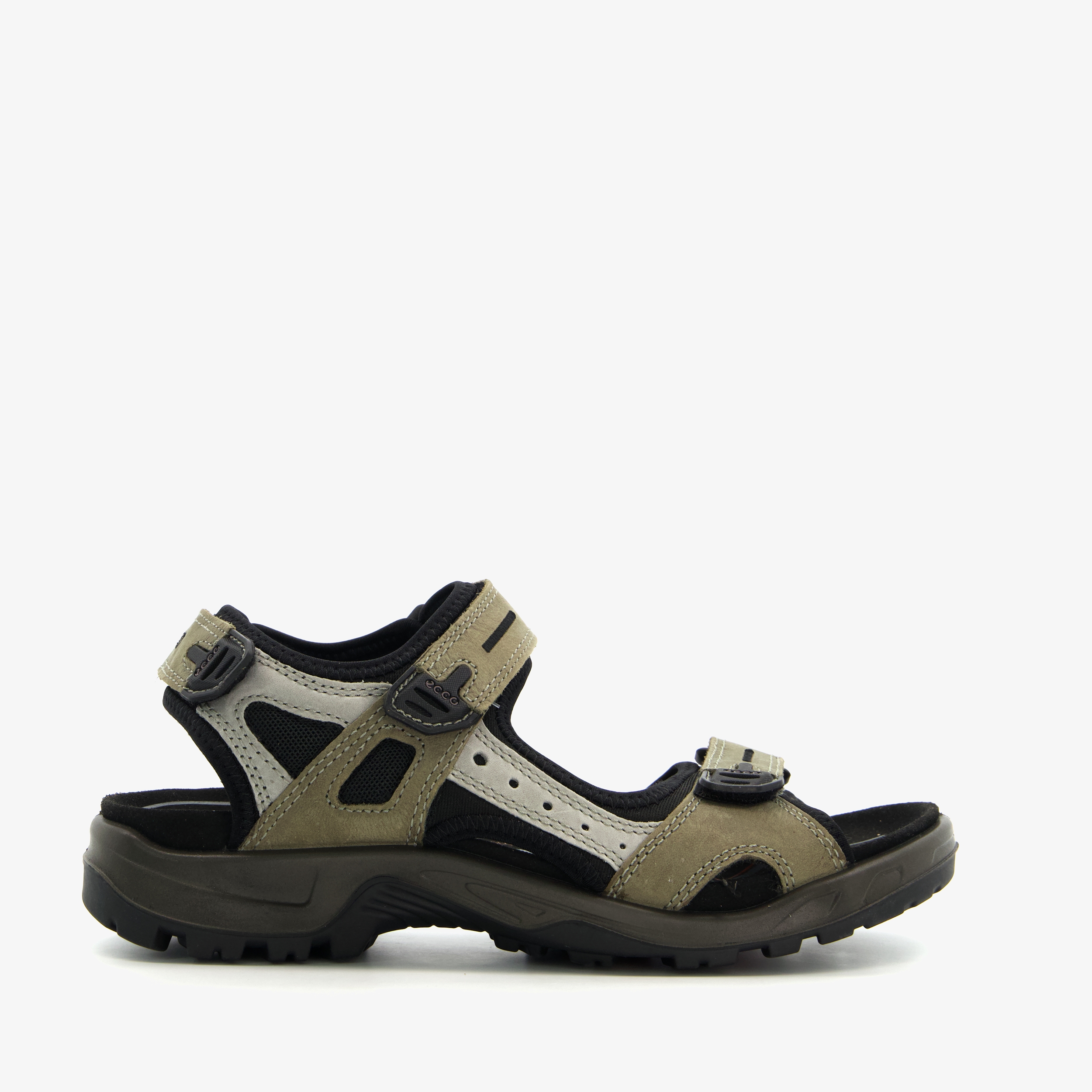ECCO Off Road leren heren sandalen zwart groen online bestellen | Scapino